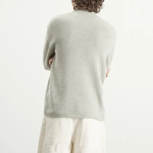 Auralee Cashmere Silk Melange Knit Jumper In Mix Mint Gray - 30